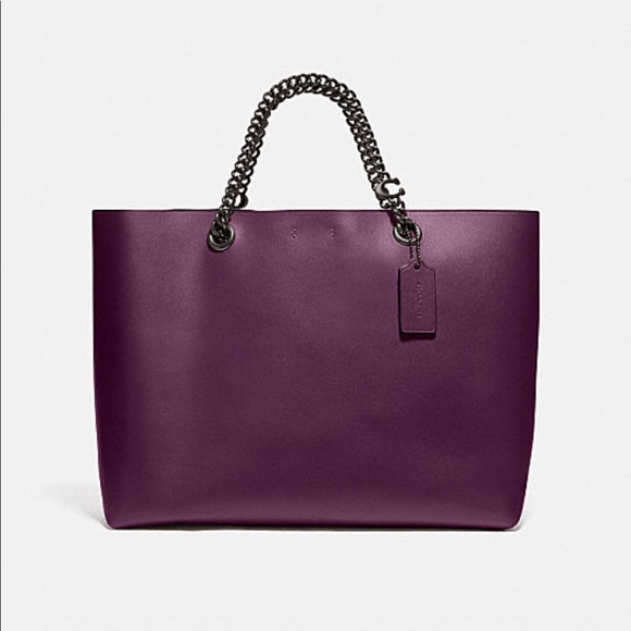 Coach | Bags | Coach Boysenberry Chain Central Tote | Poshmark